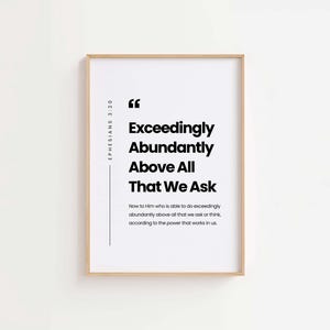 Ephesians 3:20 Now to Him Who is Able to Do Exceedingly Abundantly Wall ...