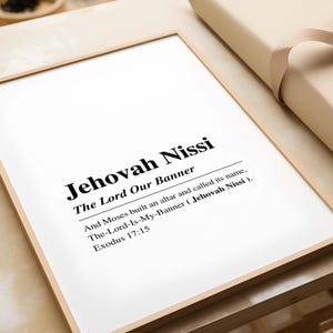 Jehovah Nissi Wall Art Printable, Names of God Decor, the Lord Our ...