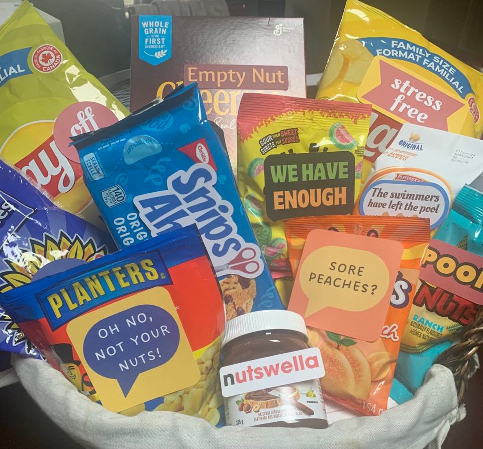 DIY Funny Vasectomy Food & Drink Gift Basket, Printable Digital ...