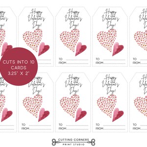 Valentines Day Tags Printable, Happy Valentines Day Printable Cards ...