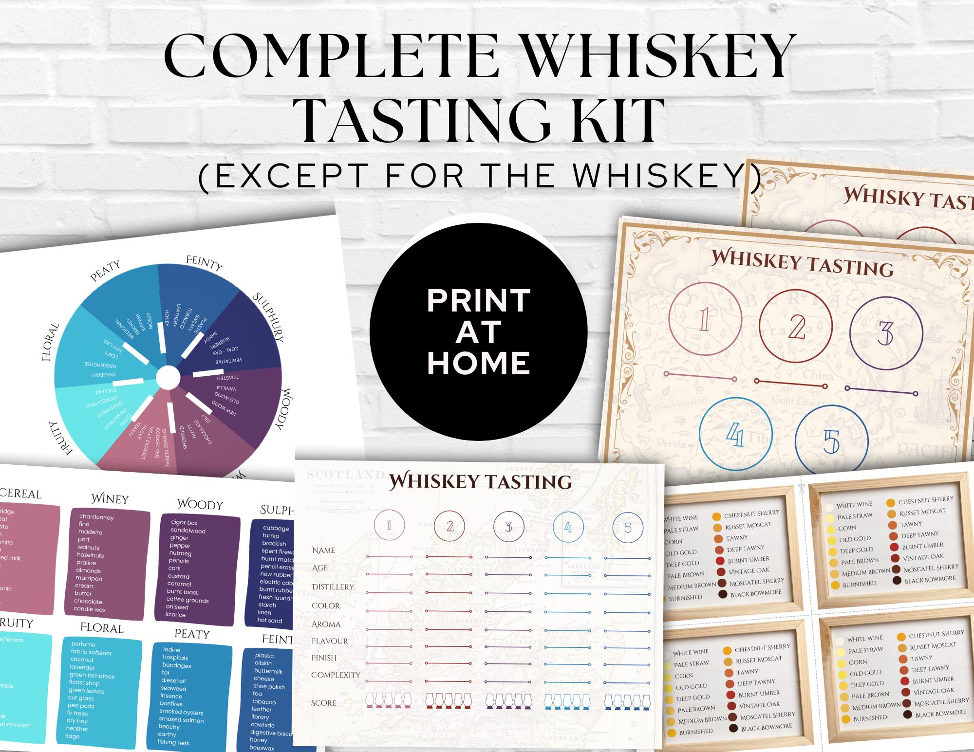 Printable Whisky Tasting Kit, Whiskey Lover Tasting Mat, Instant ...