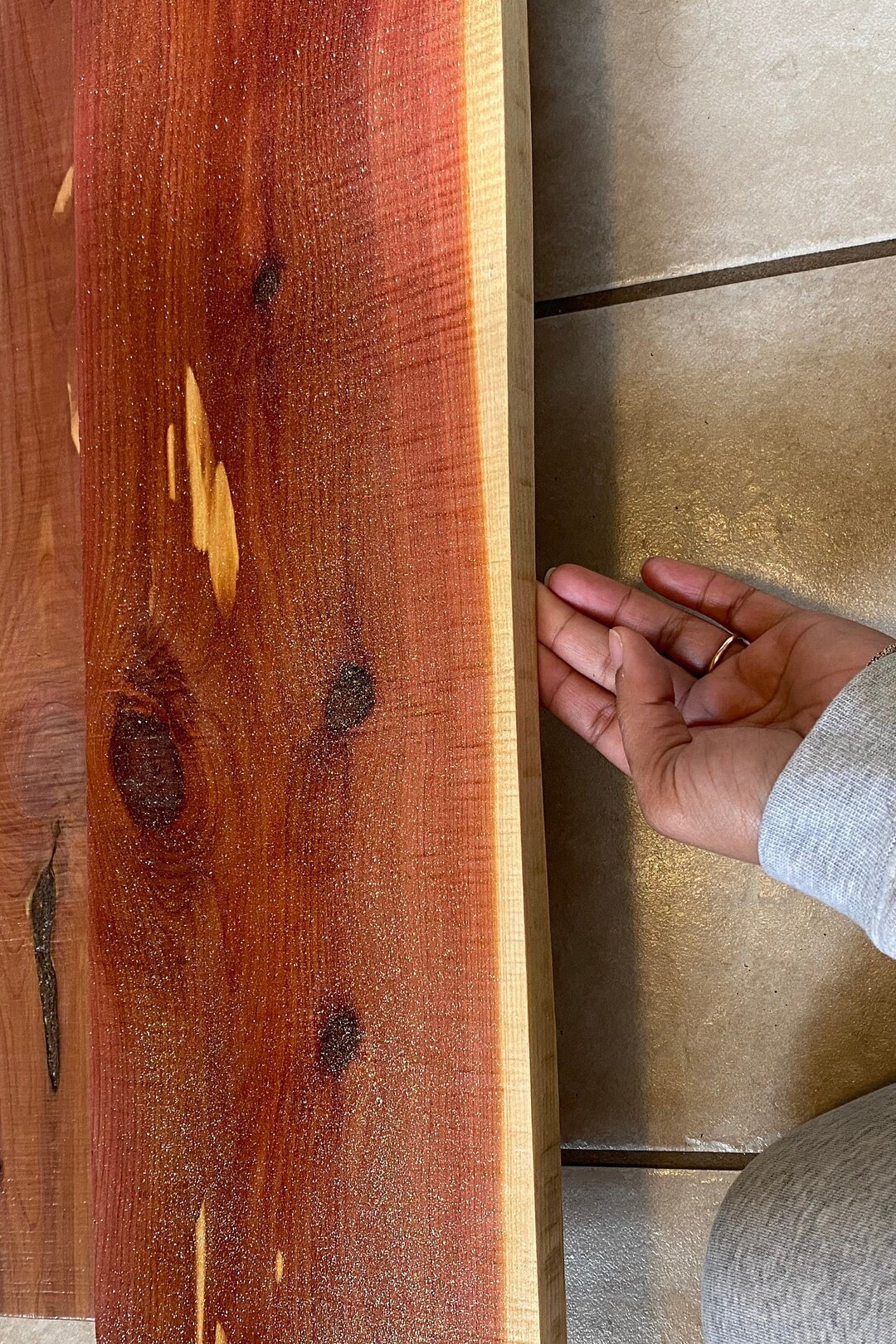 CEDAR Gold Flake Glossy Finish Shelf - Etsy