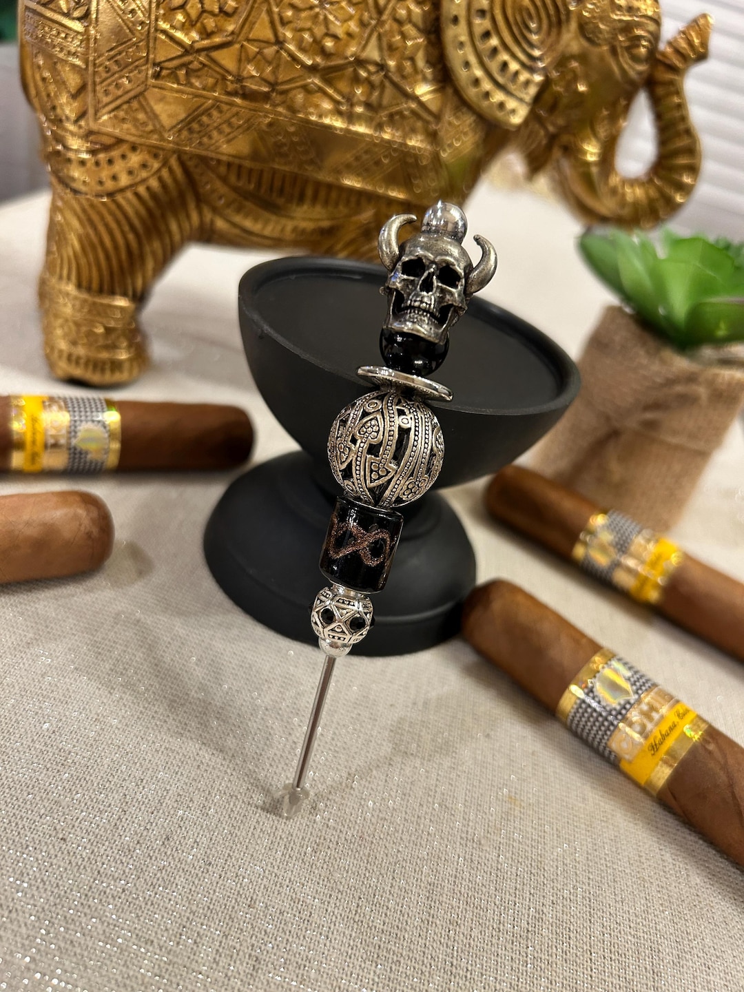 Skull Head Cigar Poker, Cigar Lick, Cigar Nubber. Cigar Accessories ...