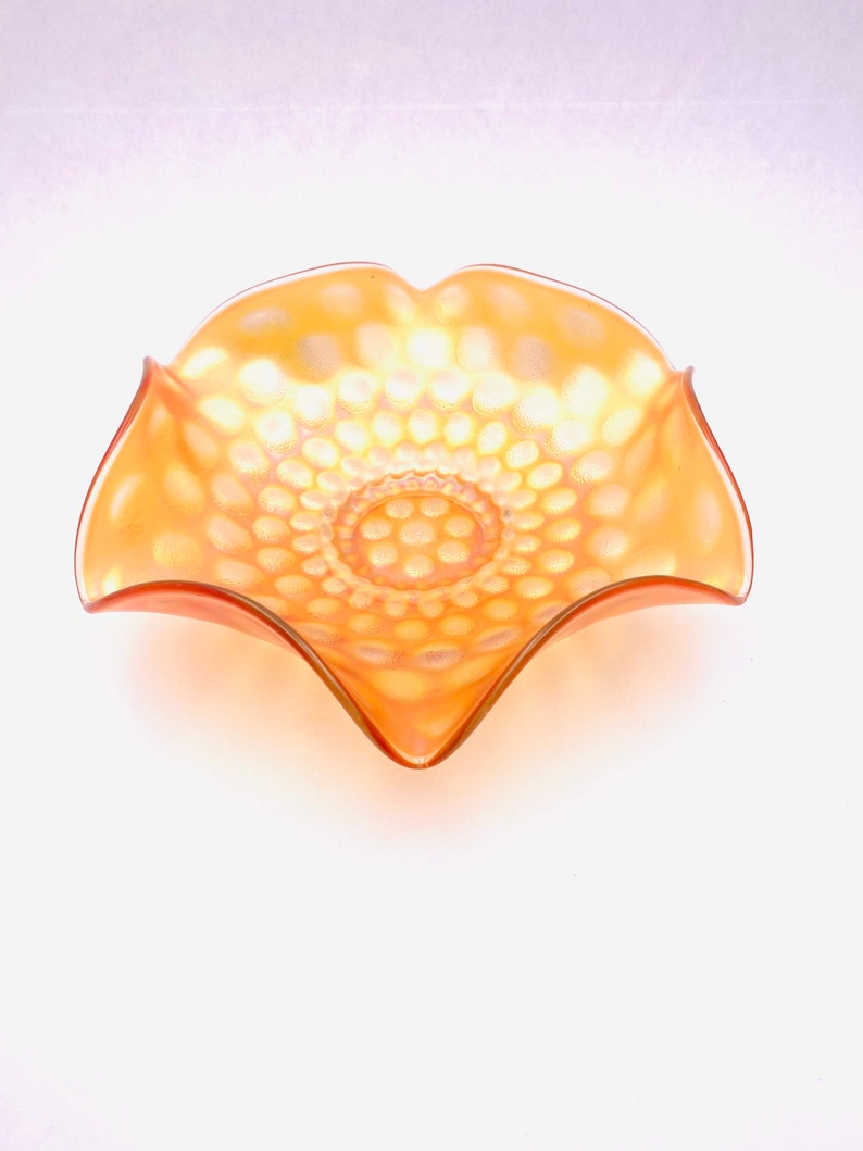 Antique Fenton Coin Dot Carnival Glass Bowl Marigold Carnival Glass ...