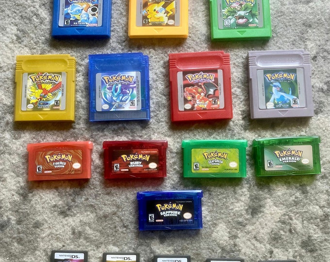 Pokemon Games GBA DS GBC Gameboy Color Advance Emerald Soulsilver ...