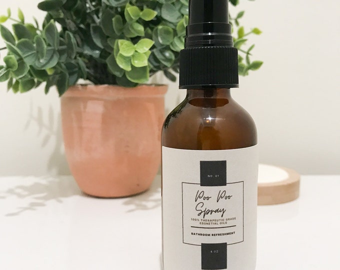 Printable PDF Label Poo Poo Spray Bathroom Spray Room Spray Essential ...