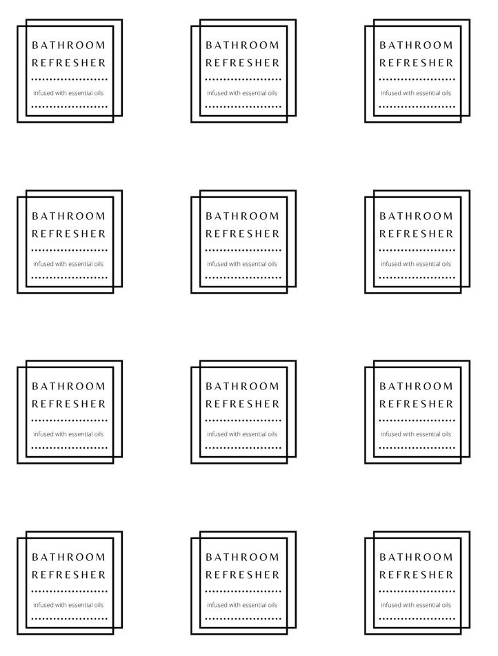 INSTANT DOWNLOAD | Printable Bathroom Refresher Label | DIY Gift ...