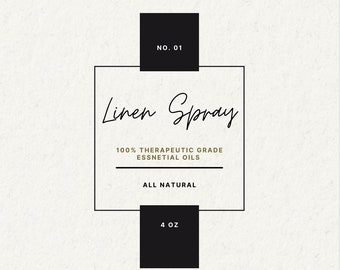 Linen Spray Label | Etsy