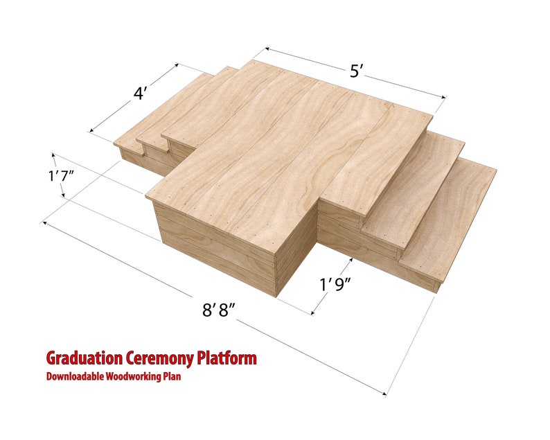 Graduation Ceremony Platform Podium Stand Woodworking Plan for School ...