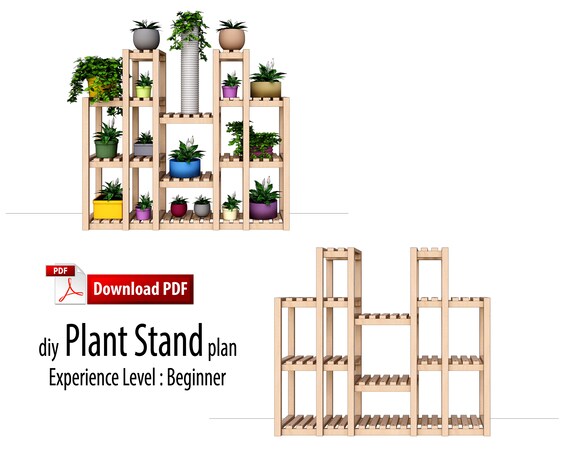 Diy Plant Stand Woodworking Plan Flower Stand Indoor - Etsy