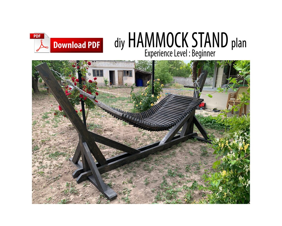 Diy Hammock Stand Plans for Garden Build Plans imperial US | Etsy