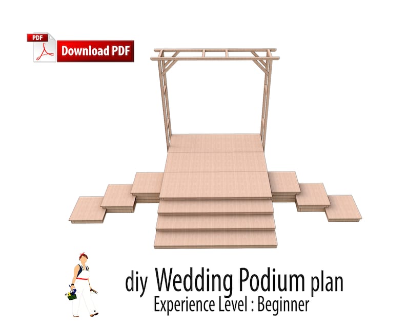 Diy Wedding Ceremony Podium Stage Stand Plan, Arch, Harbor Decor for ...