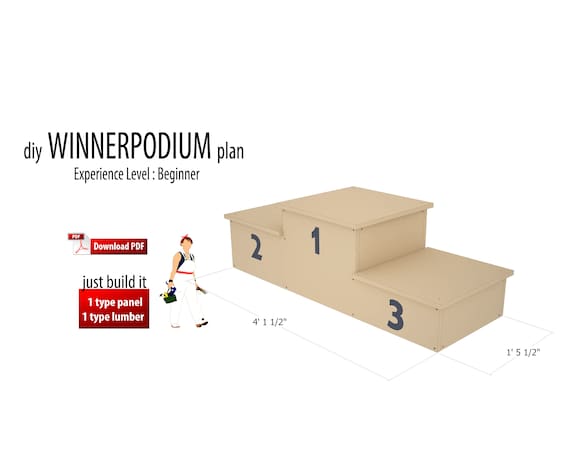 Diy Winner Award Victory Podium Stand Podium Stairs Plan Yard - Etsy
