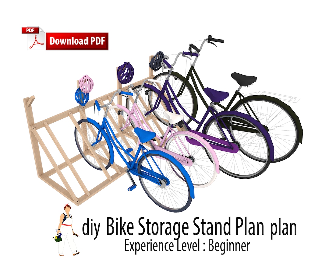 Diy Bike Rack Storage Holder Stand for Garage Woodworking Pdf Plan - Etsy