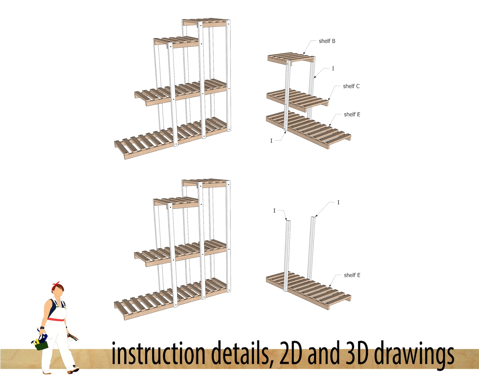 Diy Corner Plant Stand Woodworking Plan Flower Stand Indoor - Etsy