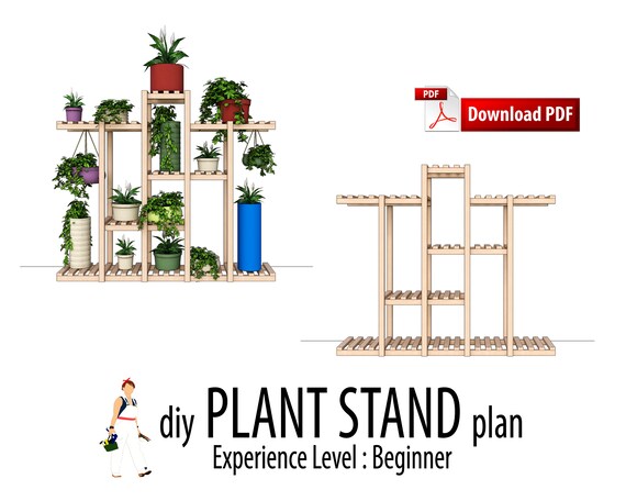 Diy Plant Stand Woodworking Plan Flower Stand Indoor - Etsy