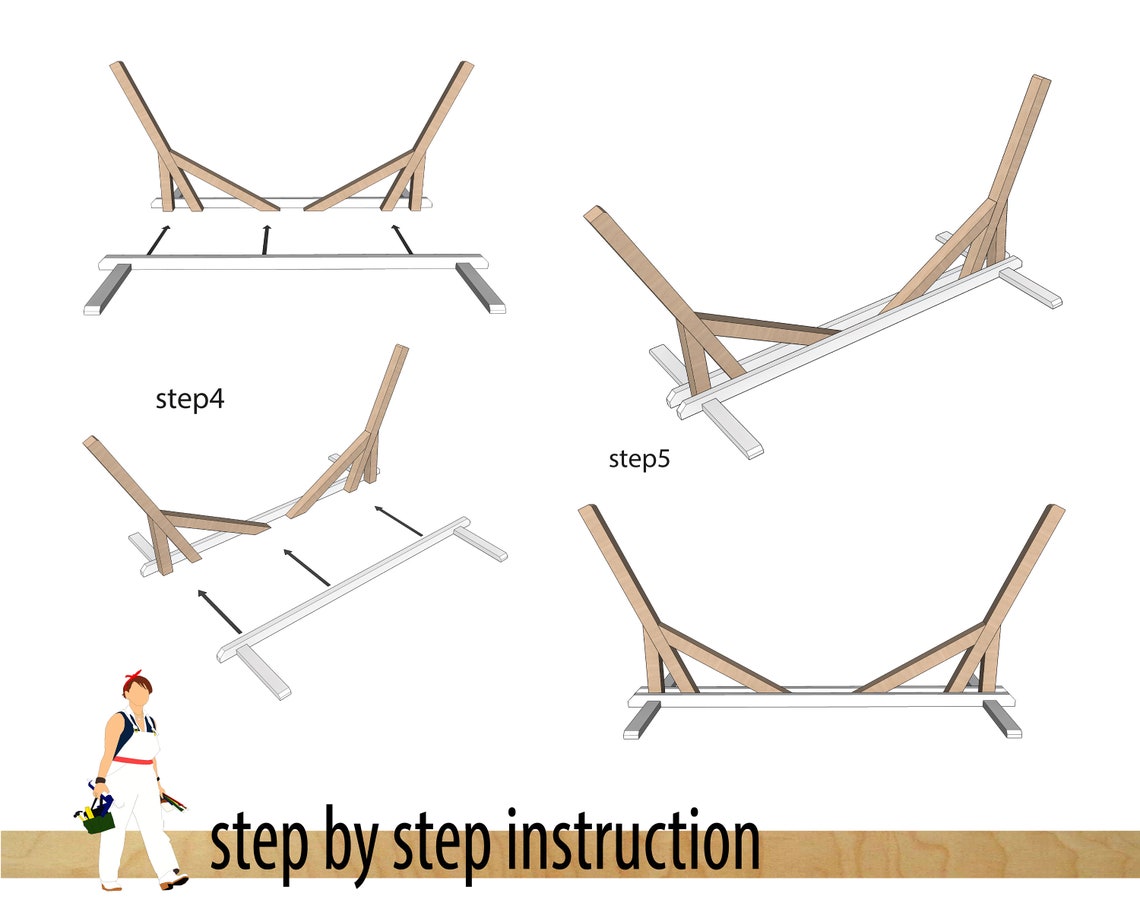 Diy Hammock Stand Plans for Garden Build Plans imperial US | Etsy