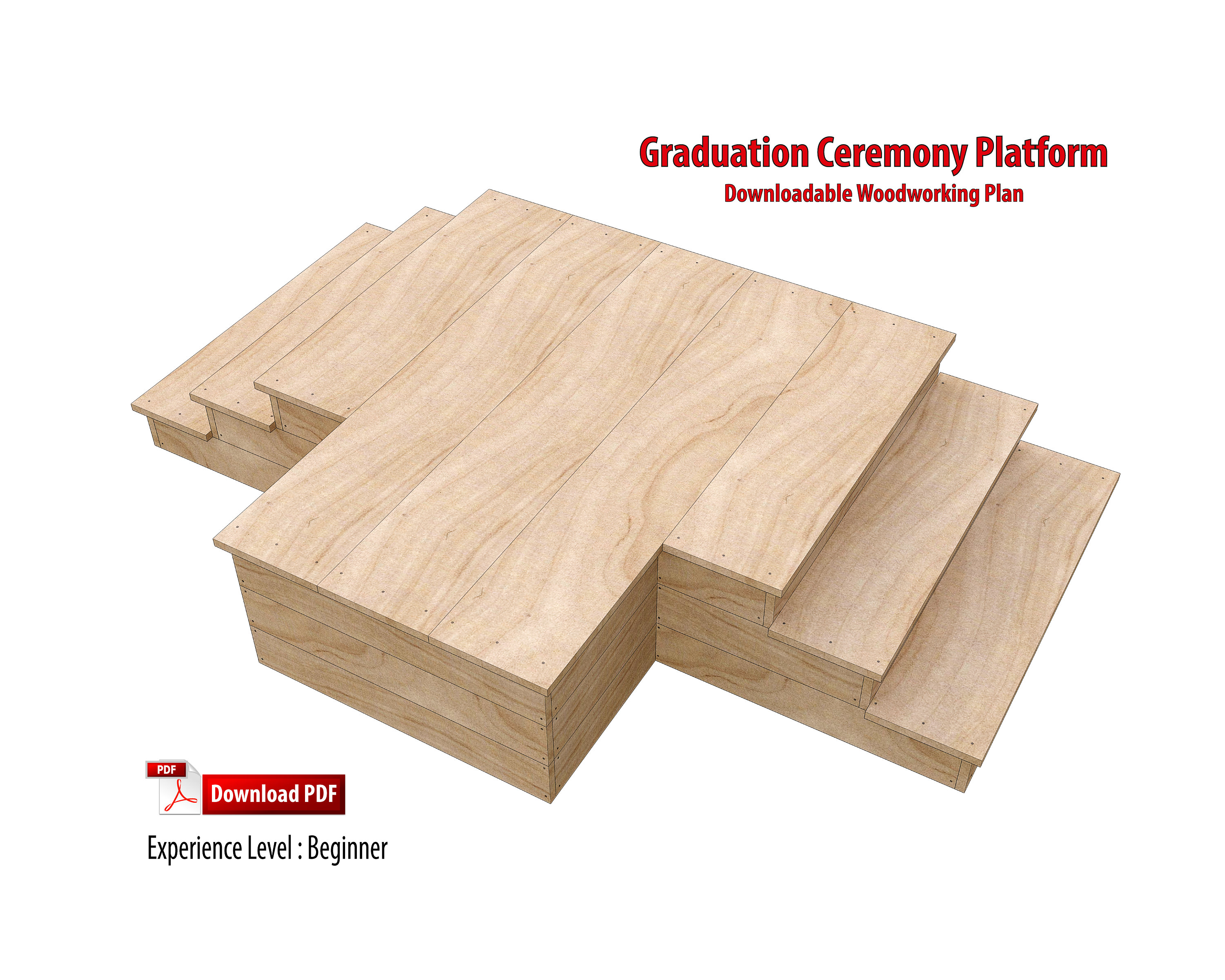 Graduation Ceremony Platform Podium Stand Woodworking Plan for School ...