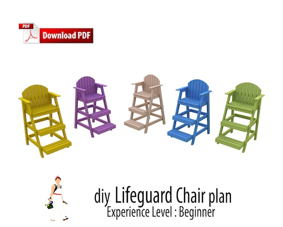 Diy Lifeguard Chair Station Digital Woodworking Diy Plan Tall - Etsy