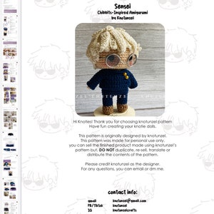 Sensei Amigurumi PDF Downloadable Crochet Pattern - Etsy
