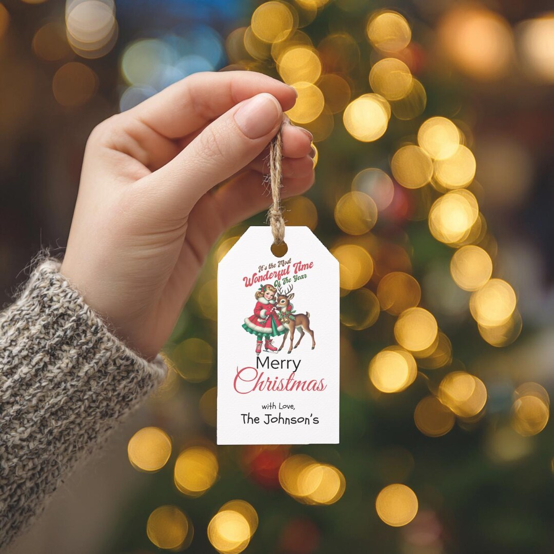 Editable Christmas Gift Tags – Printable PDF Template (canva Editable ...