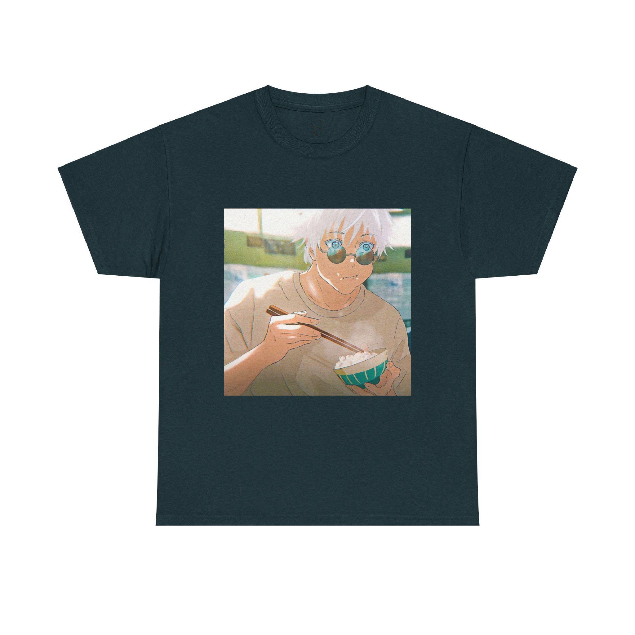 Satoru Gojo Eating White Rice Wearing Shades Jujutsu Kaisen - Etsy