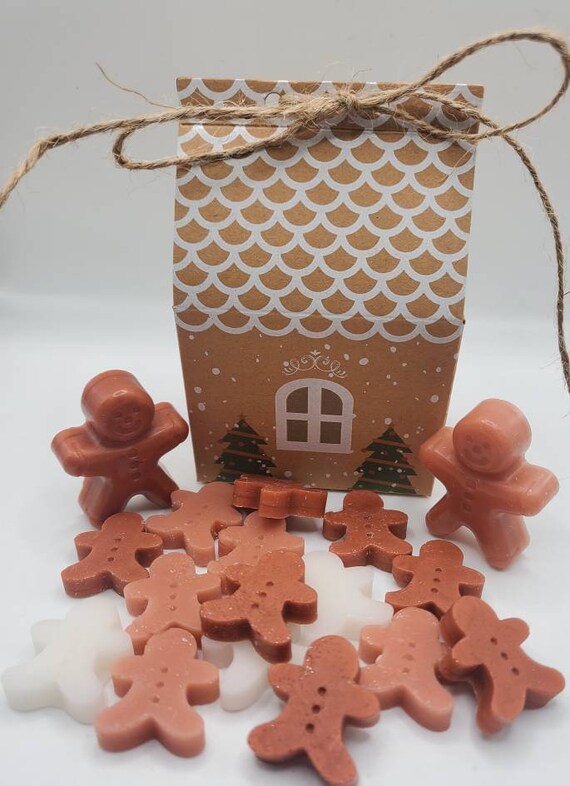 Christmas Wax Melt Gingerbread Men With Gingerbread House - Etsy UK