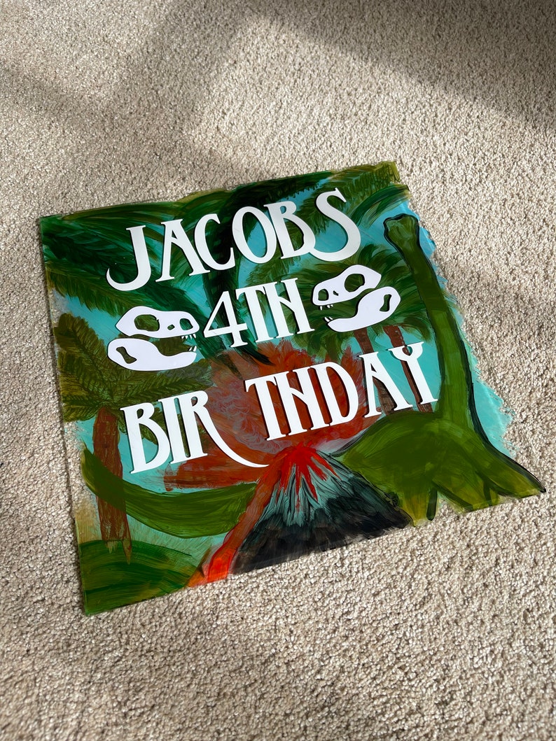 Personalized Hand Painted Table Top Sign | Happy Birthday Acrylic Sign ...