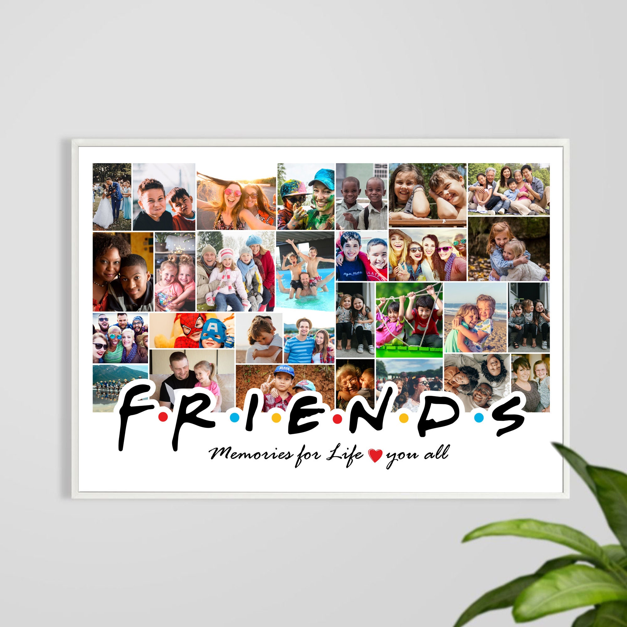 Photo Collage, Personalised Friends Photo Collage, Gift Ideas, Custom ...