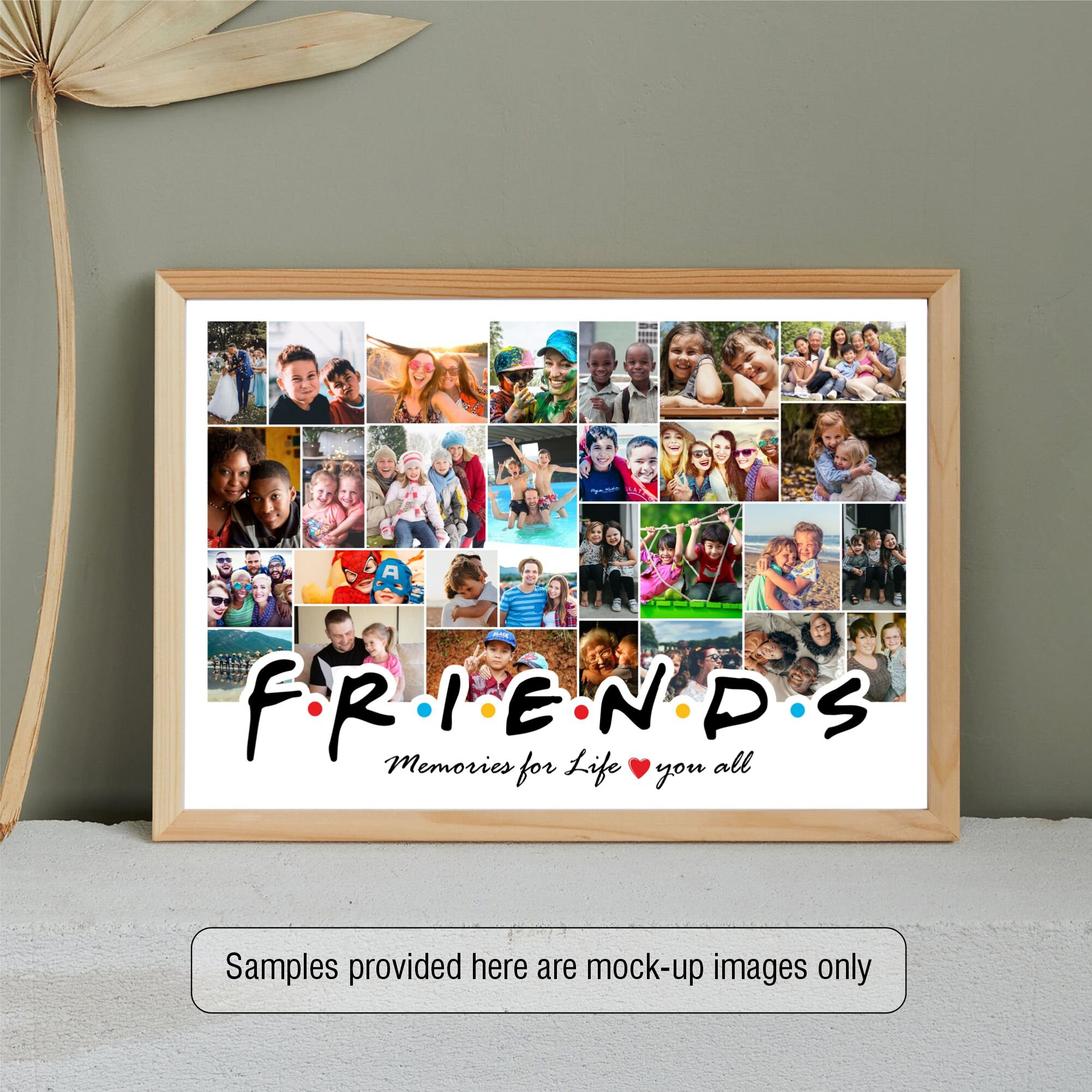 Photo Collage, Personalised Friends Photo Collage, Gift Ideas, Custom ...