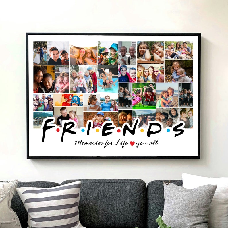 Photo Collage, Personalised Friends Photo Collage, Gift Ideas, Custom ...