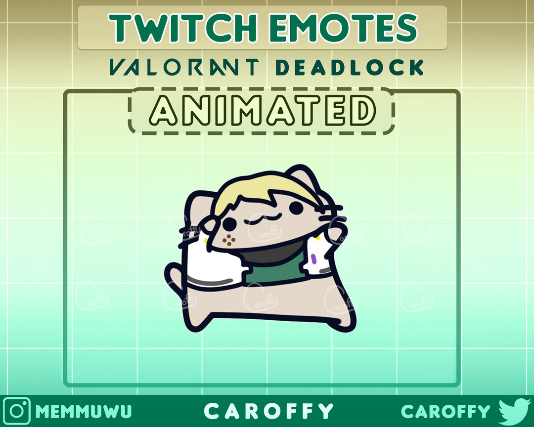 Cute ANIMATED Valorant Deadlock Emote | Cat Dance | Twitch, Discord ...