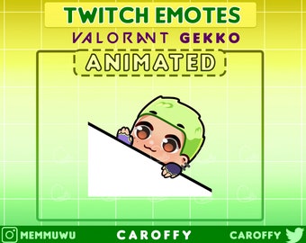 ANIMATED Cute Valorant Gekko Wingman Bongo Emote for Twitch, Discord ...