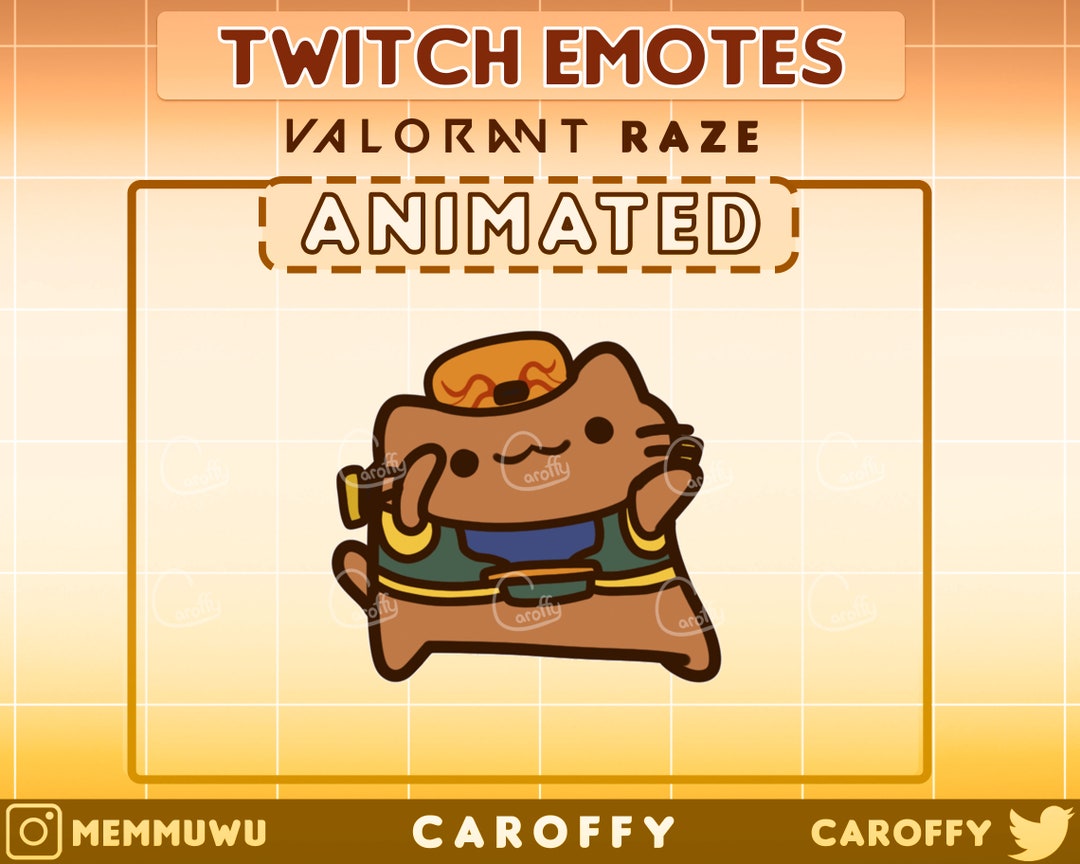 Cute ANIMATED Valorant Raze Emote | Cat Dance | Twitch, Discord - Etsy