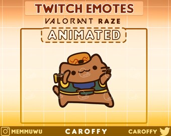 Cute Animated Valorant Raze Nade Emote for Twitch, Youtube and Discord ...