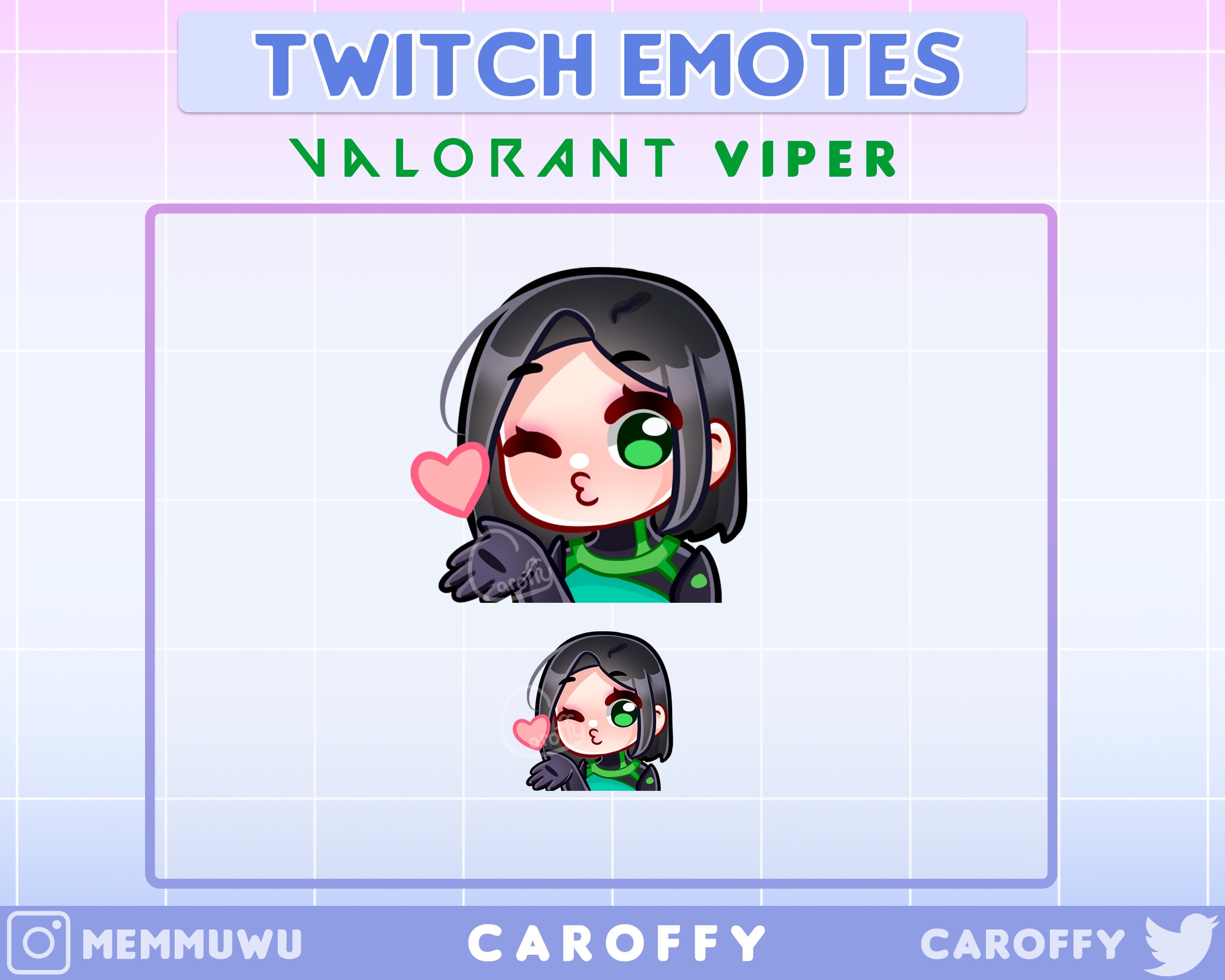 Cute Valorant Viper Emote Blow Kiss Twitch, Discord, Youtube - Etsy ...