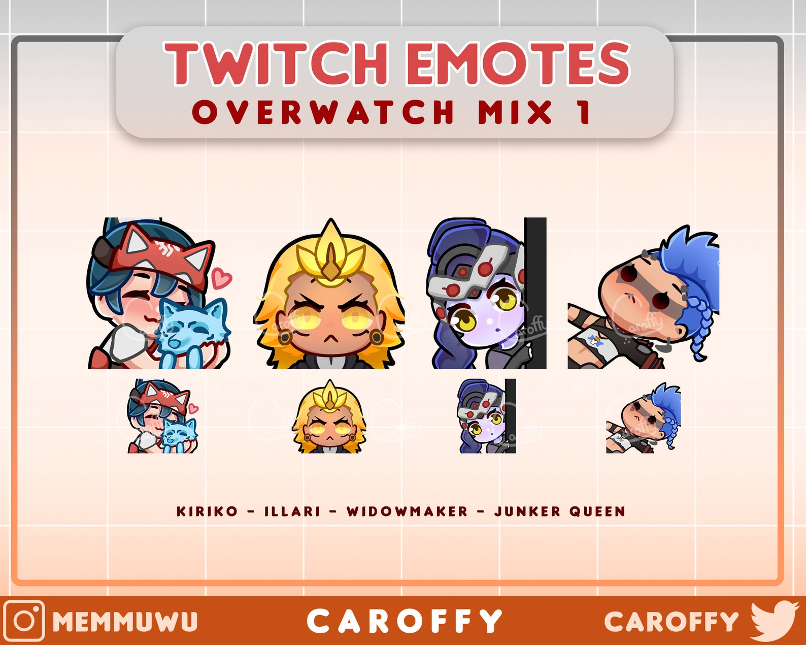 Cute Overwatch Emote Bundle Mix 1 Twitch, Discord, Youtube - Etsy