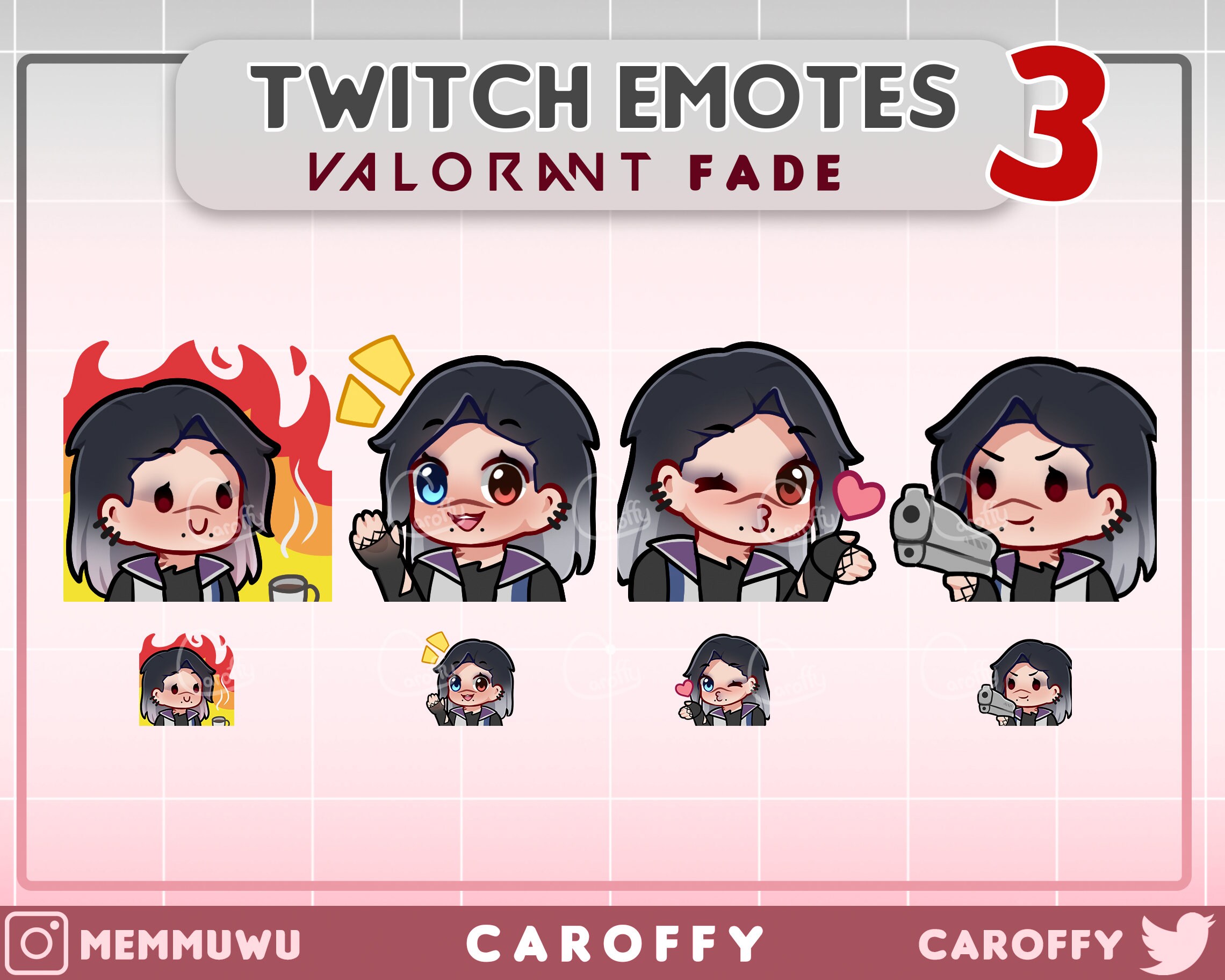 Cute Valorant Fade Emotes | Bundle 3 | Twitch, Discord, Youtube - Etsy