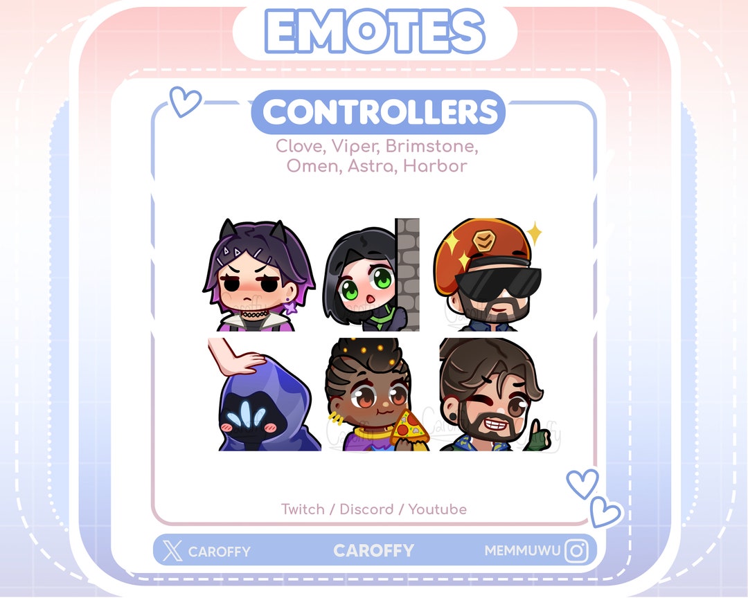 Valorant Emote Bundle | CONTROLLERS | Twitch, Discord, Youtube - Etsy
