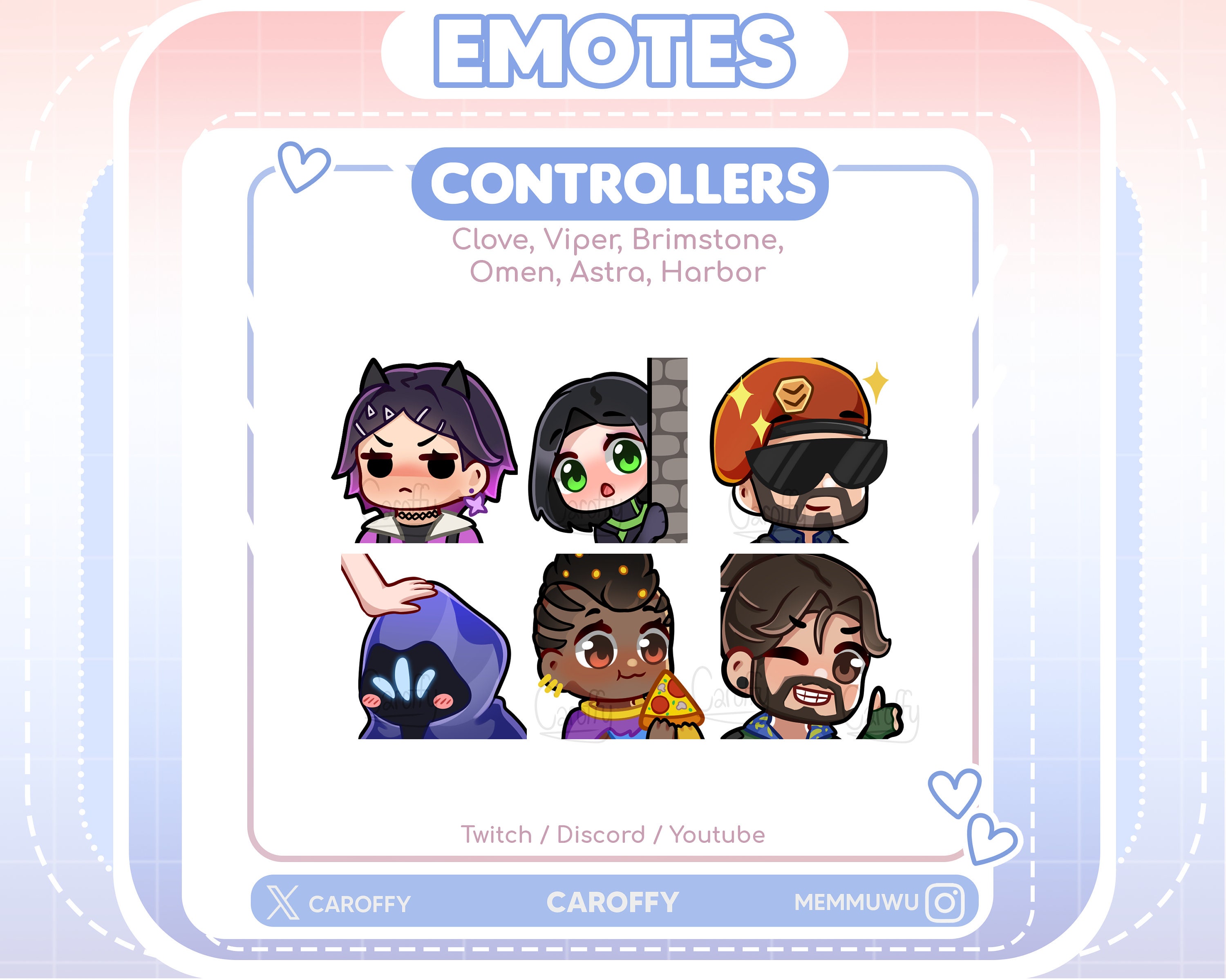 Valorant Emote Bundle | CONTROLLERS | Twitch, Discord, Youtube - Etsy