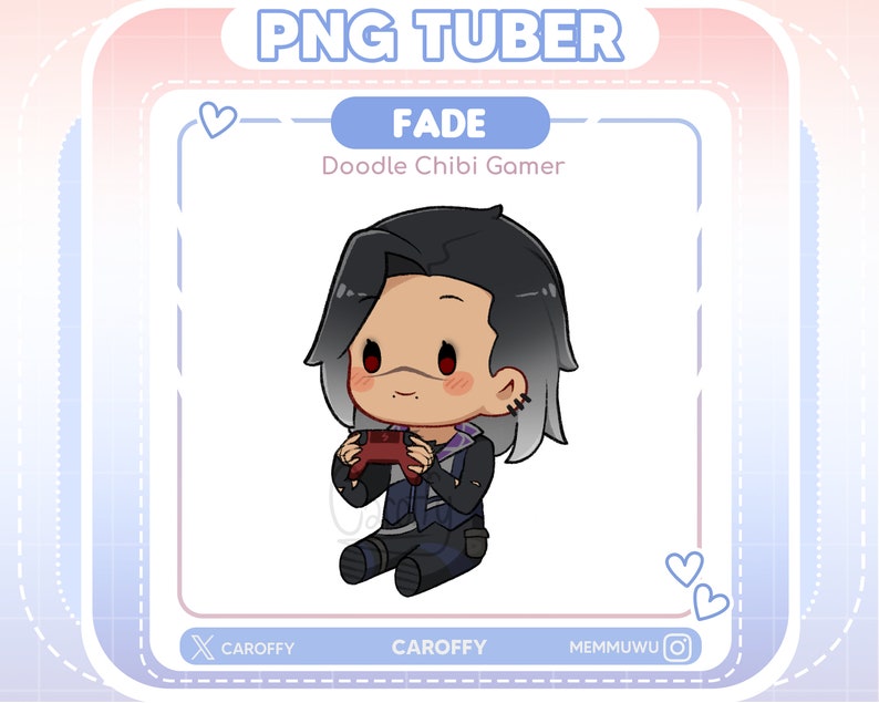 Cute Valorant Fade Pngtuber Model Doodle Chibi Gamer Twitch, Discord - Etsy