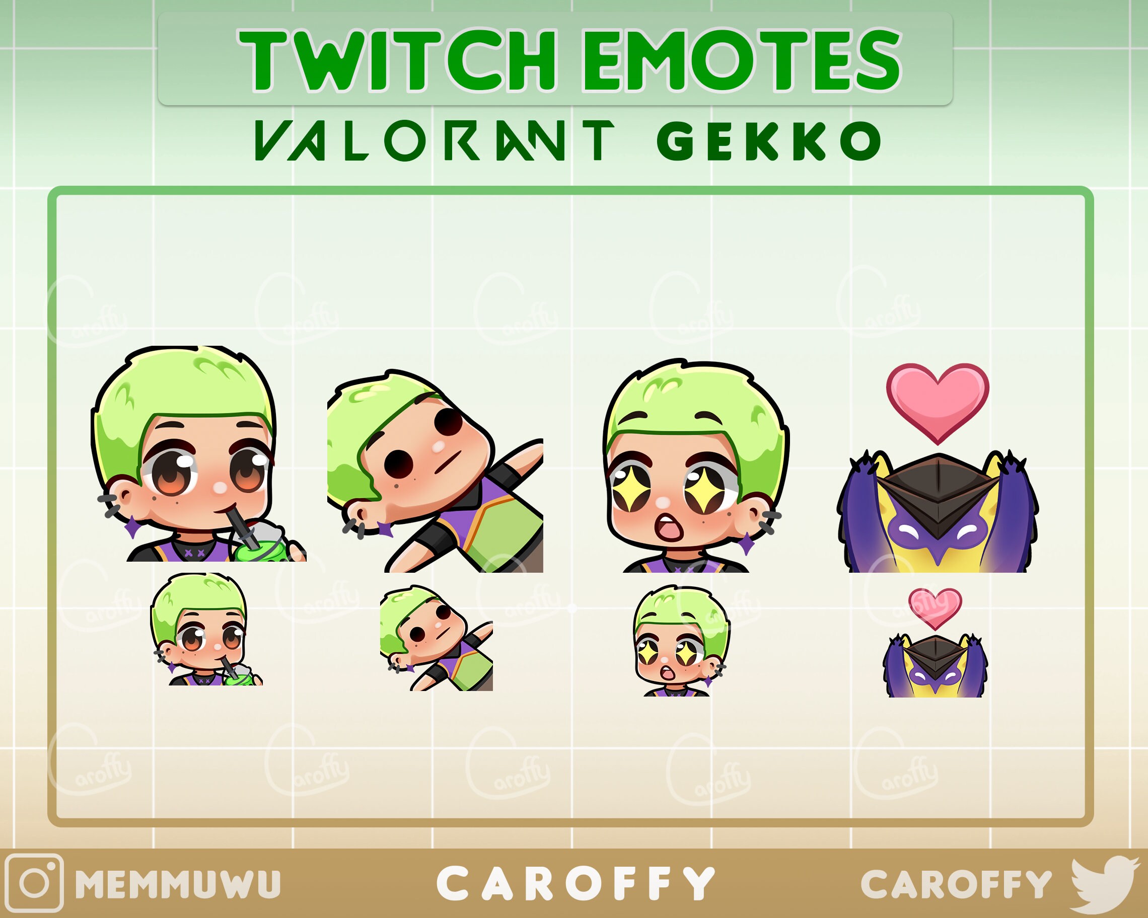 Niedliche Valorant Gekko Emotes Twitch, Discord, Youtube - Etsy Schweiz