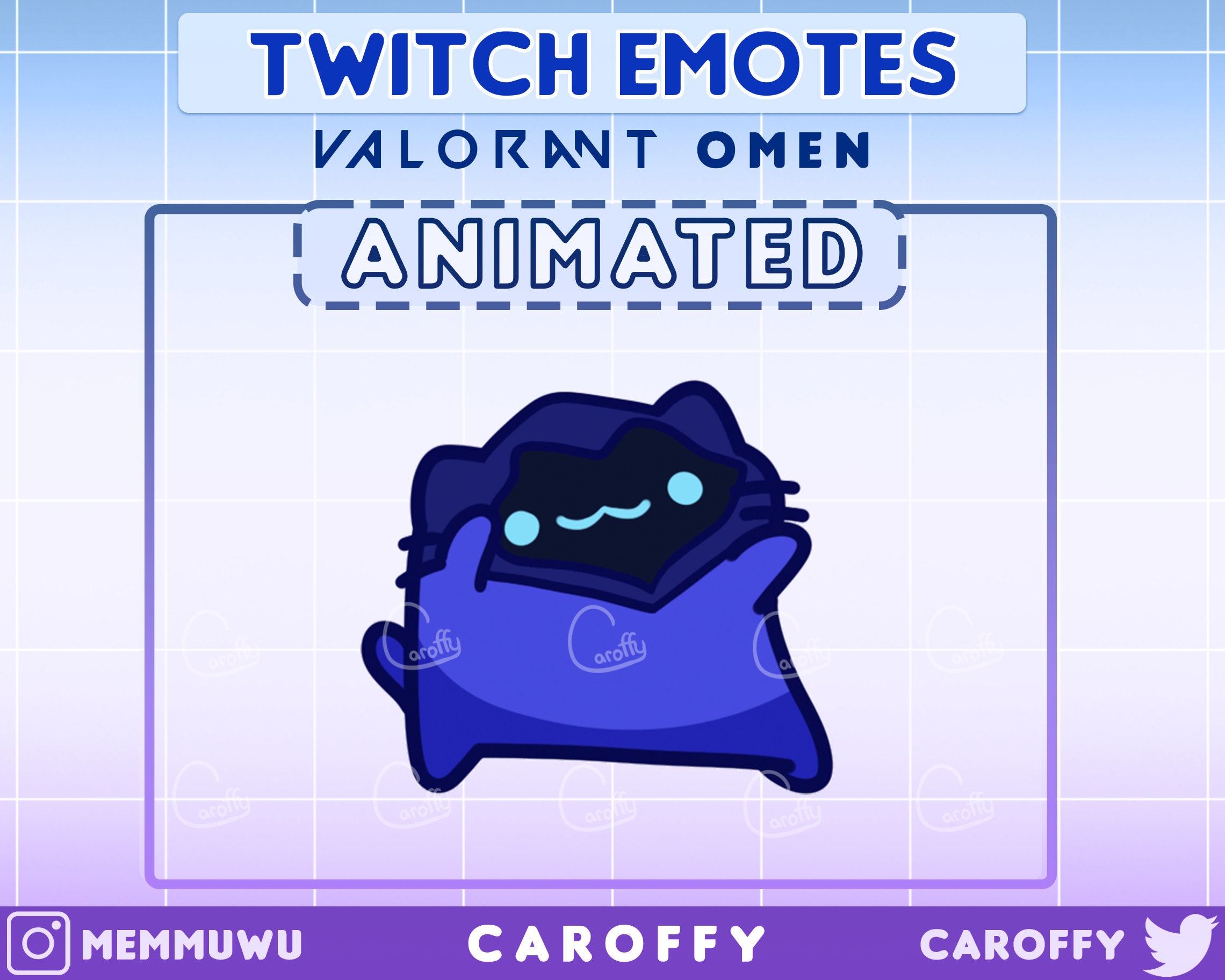 Cute ANIMATED Valorant Omen Emote | Cat Dance | Twitch, Discord - Etsy