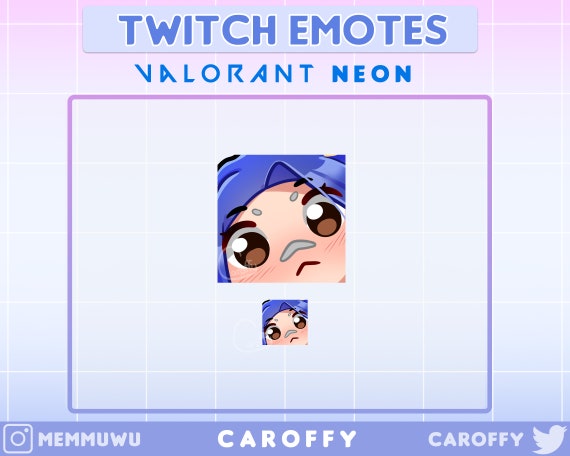 Lindo Valorant Neon Emote / Zoom / Twitch Discord Youtube - Etsy España