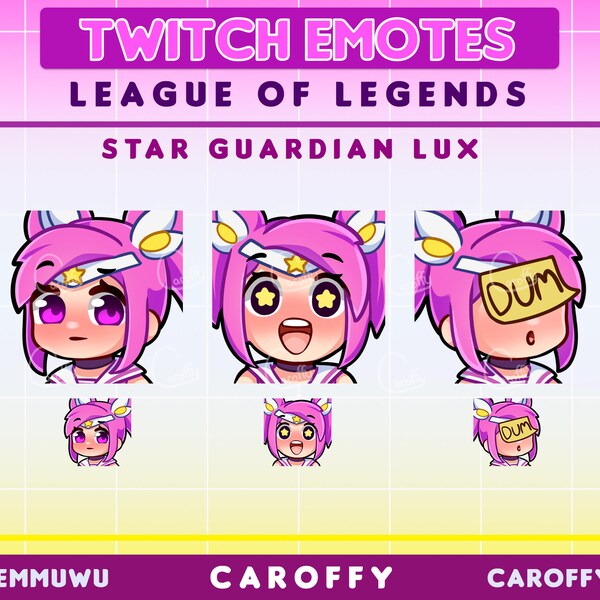 Star Guardian Lux Emotes - Etsy