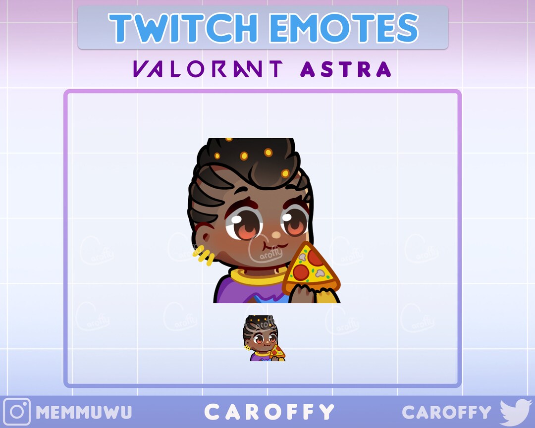 Cute Valorant Astra Emote | Pizza | Twitch, Discord, Youtube - Etsy