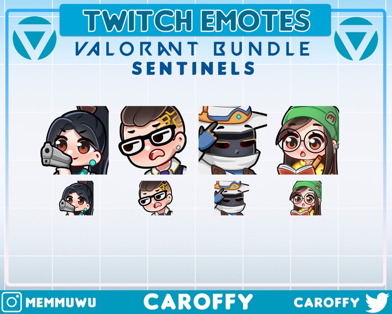 Valorant Emote Bundle SENTINELS Twitch, Discord, Youtube - Etsy