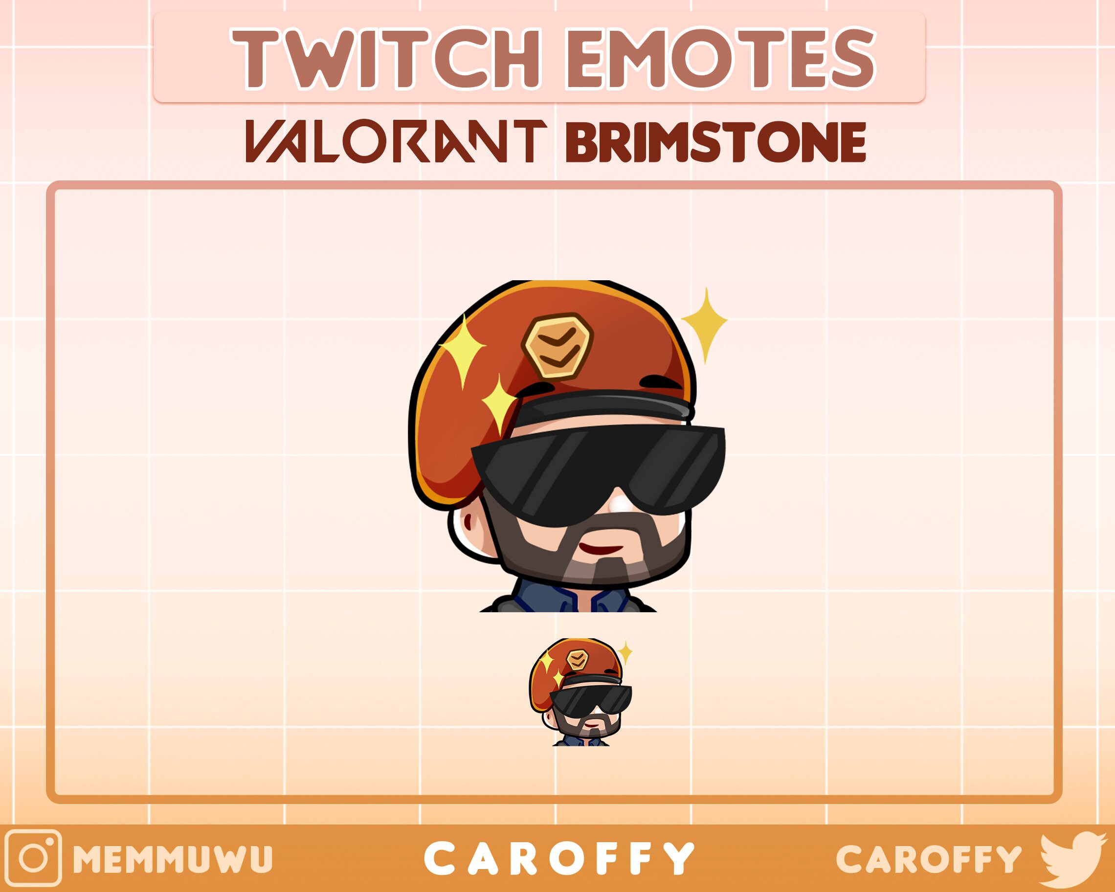 Lindo Valorant Brimstone Emote / Cool / Twitch, Discord, Youtube - Etsy España