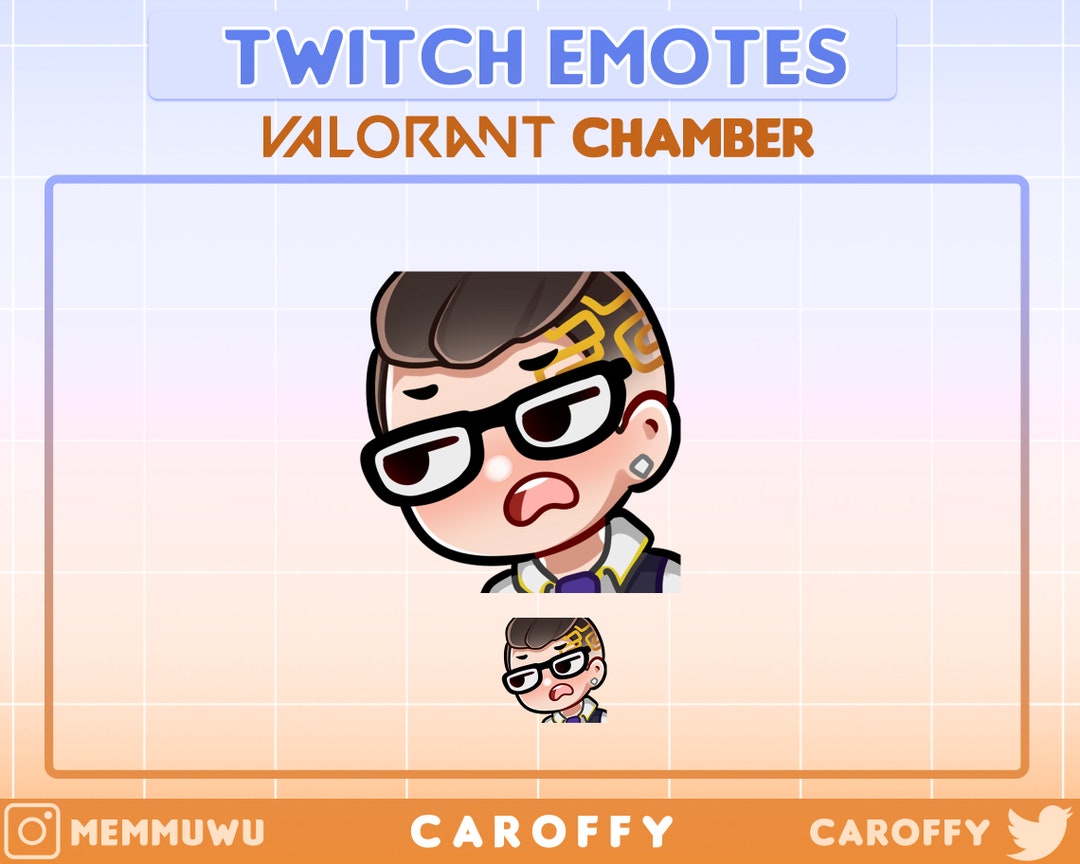 Cute Valorant Chamber Emote | Ugh | Twitch, Discord, Youtube - Etsy