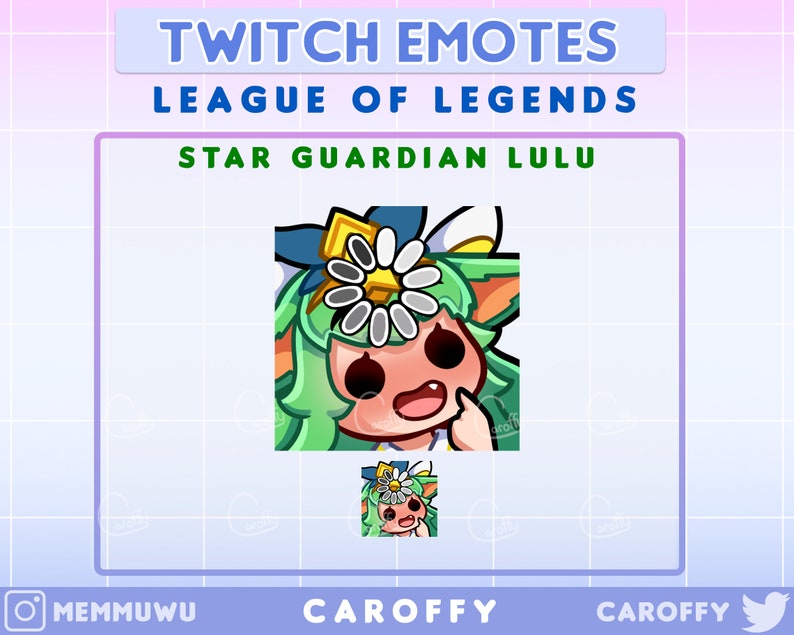 Cute Star Guardian Lulu Emote | League of Legends | Twitch, Discord ...